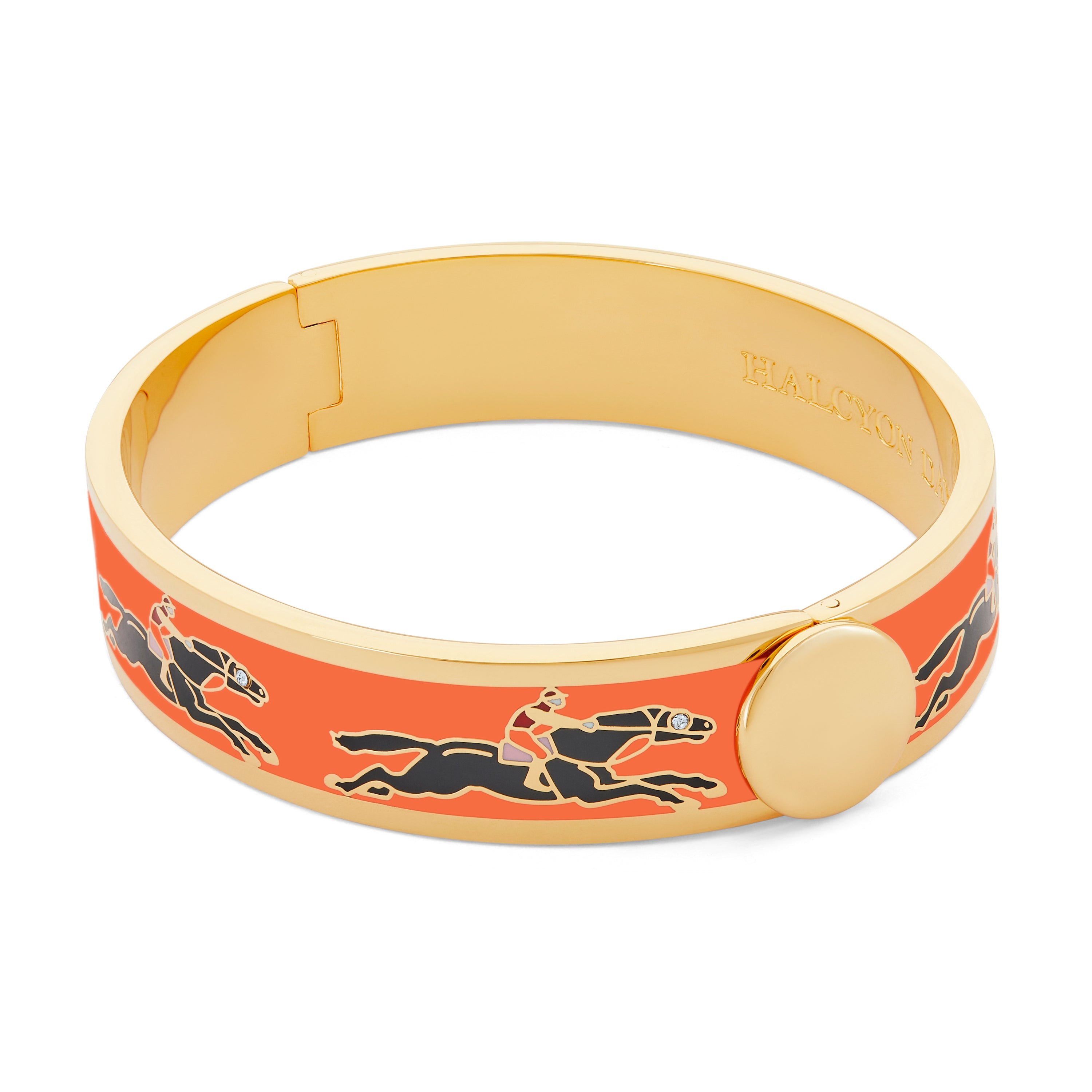Race Horse Orange, Black & Gold Bangle – HALCYON DAYS