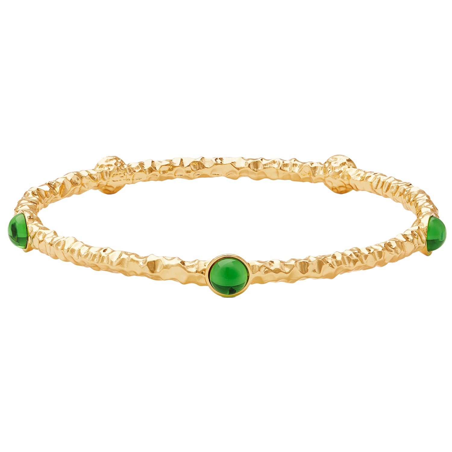 Cabochon Emerald & Gold Push-On Bangle | Halcyon Days – HALCYON DAYS