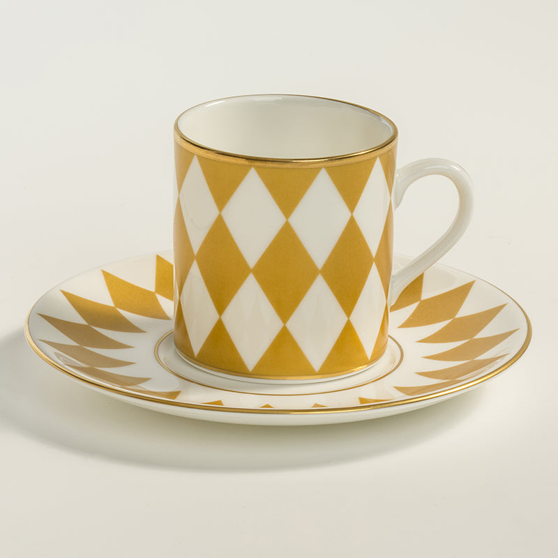Parterre Gold Coffee Cup & Saucer Box Set of 6 – HALCYON DAYS