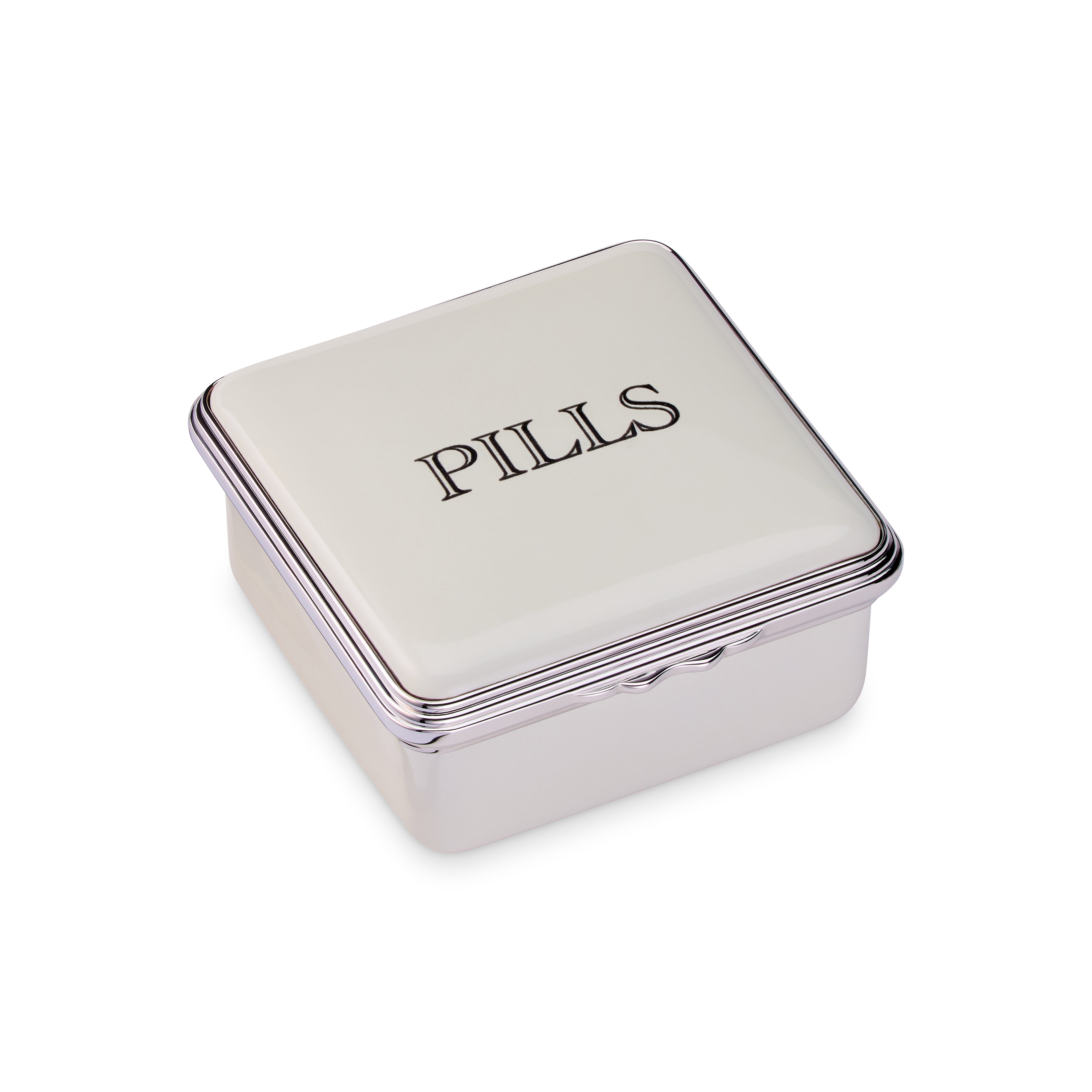 Square PILLS Enamel Box - White – HALCYON DAYS