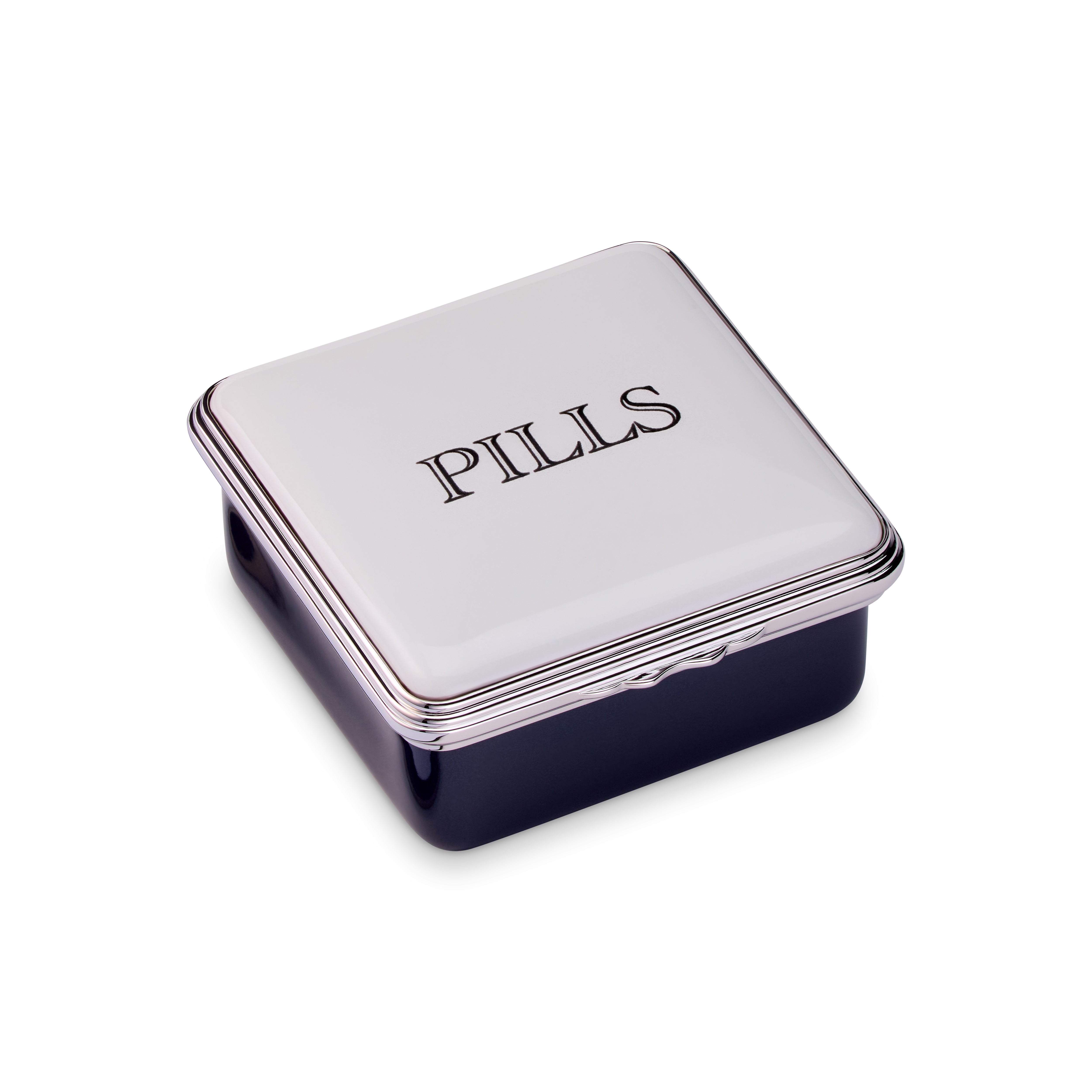 Square PILLS Enamel Box - Kings Blue – HALCYON DAYS