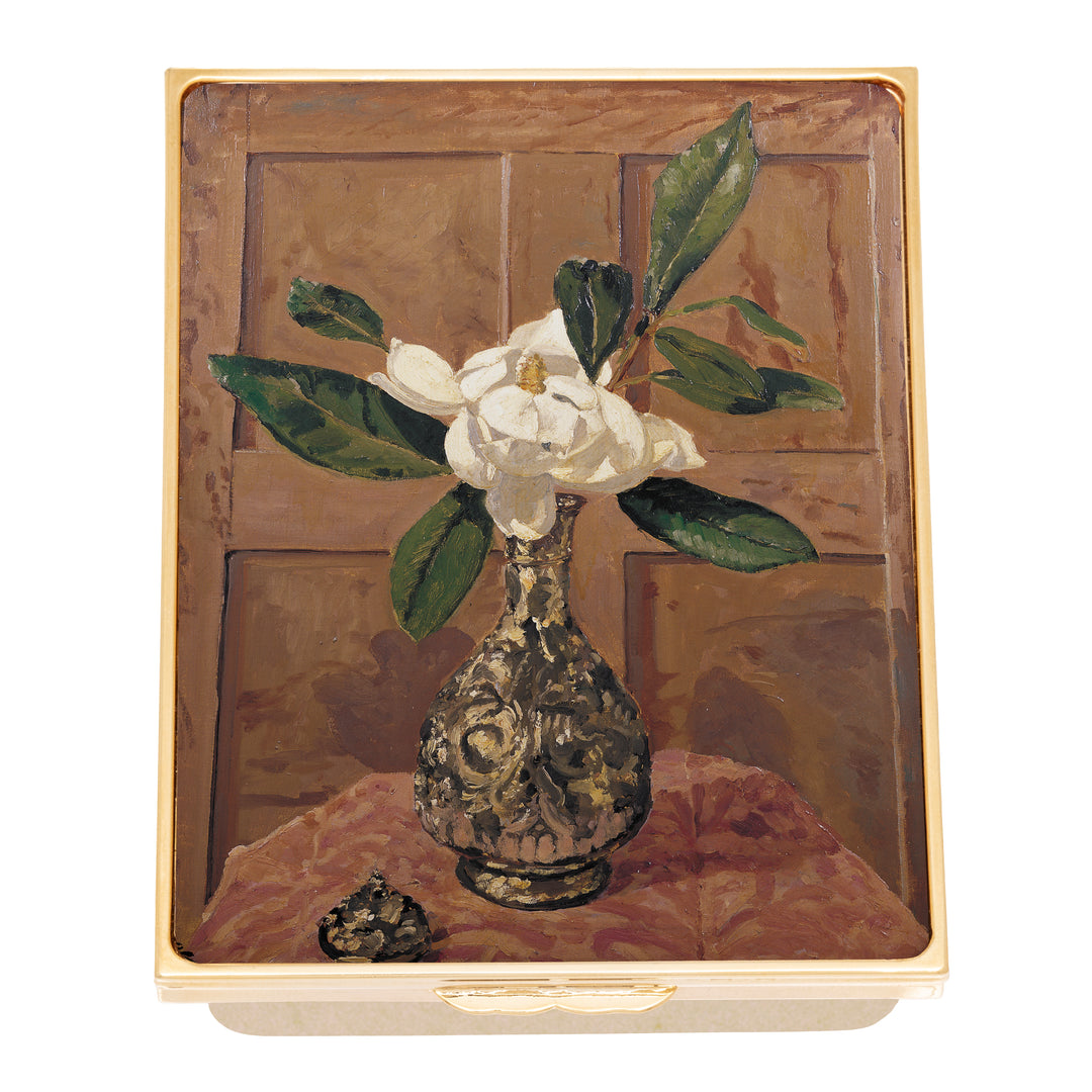 ‘Magnolia’ by Sir Winston Churchill Enamel Box – HALCYON DAYS