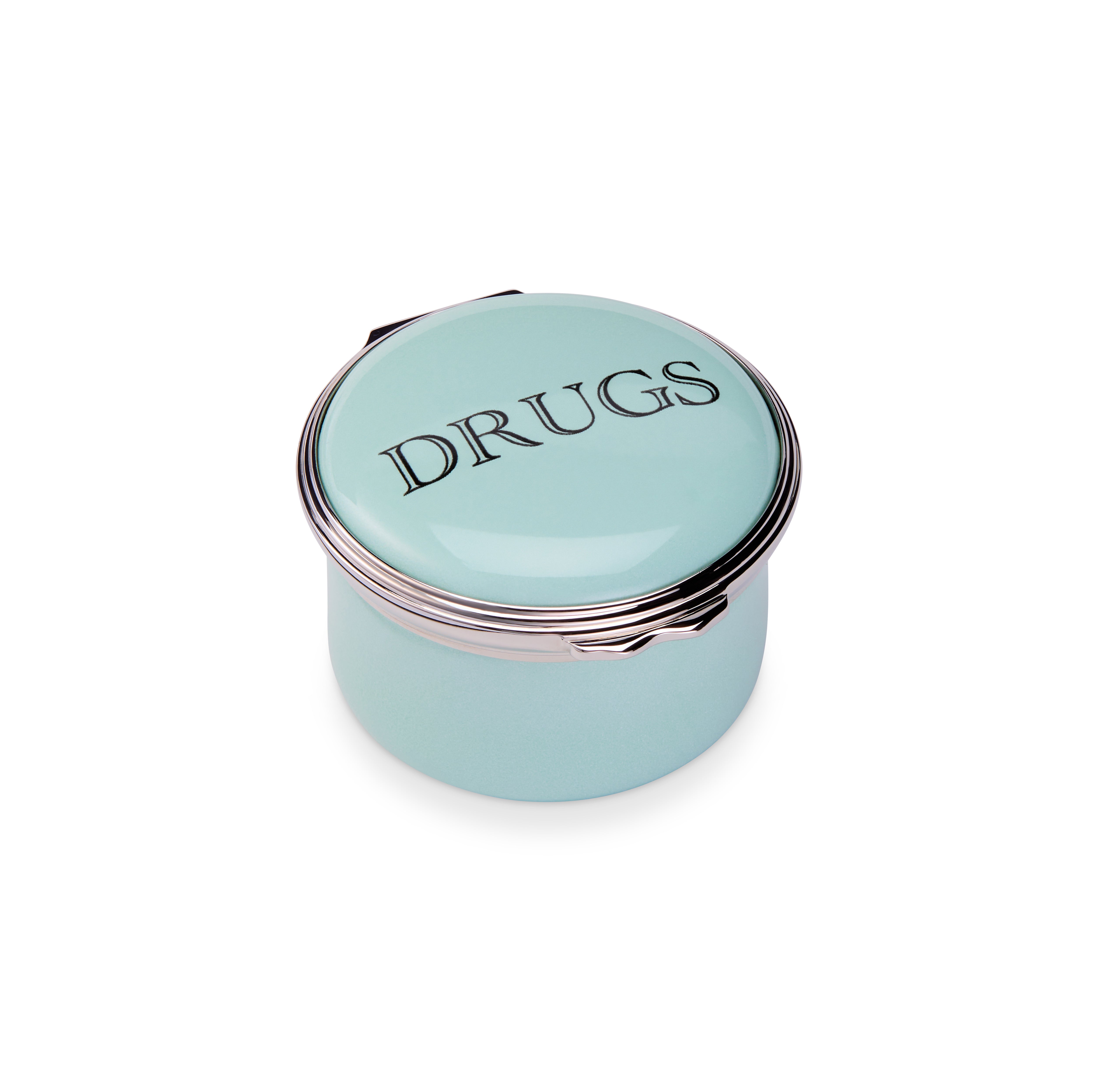 D.R. Harris Round "Drugs" Enamel Box in Celadon Green – HALCYON DAYS