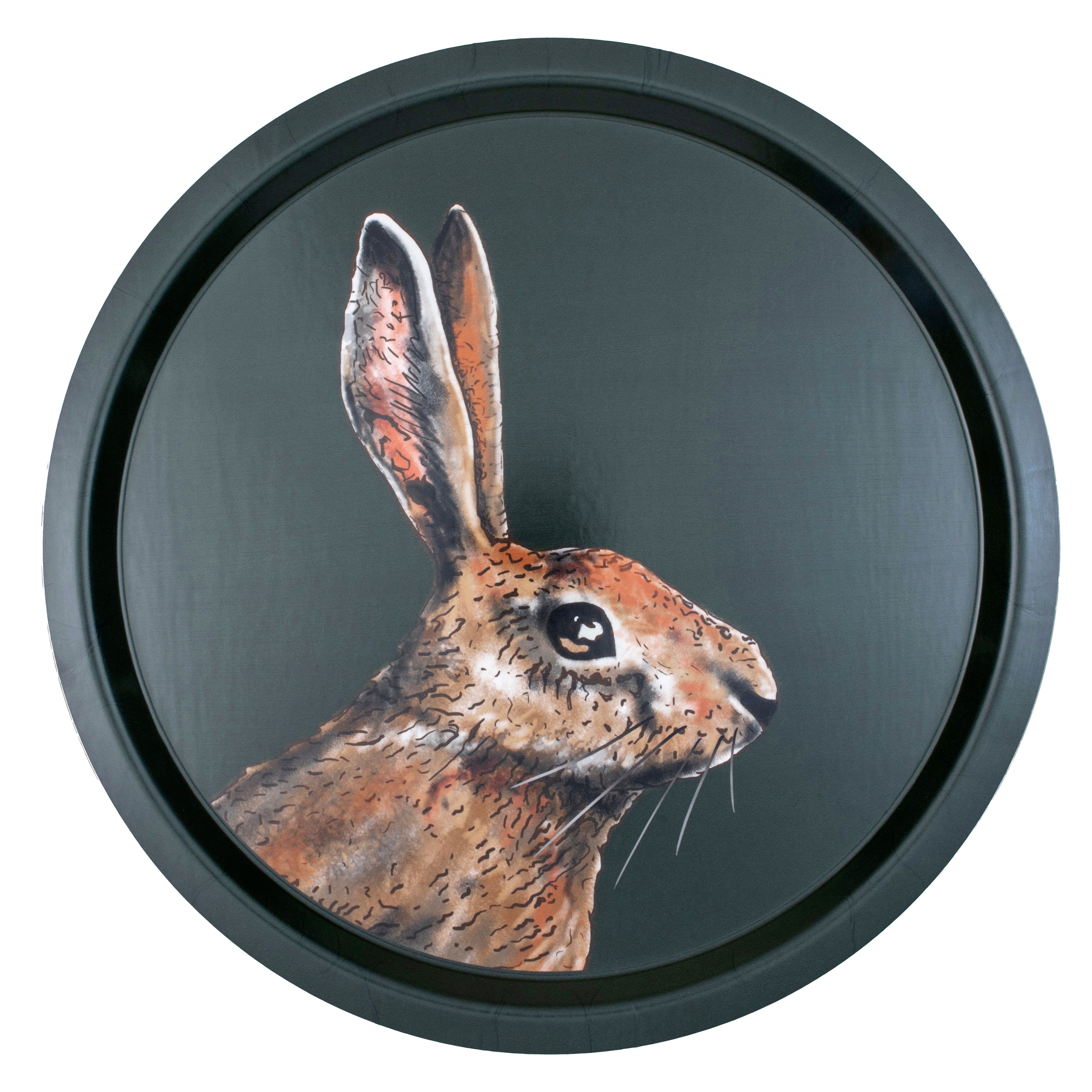 Woodland Wildlife Hare - Round Birchwood Tray – HALCYON DAYS