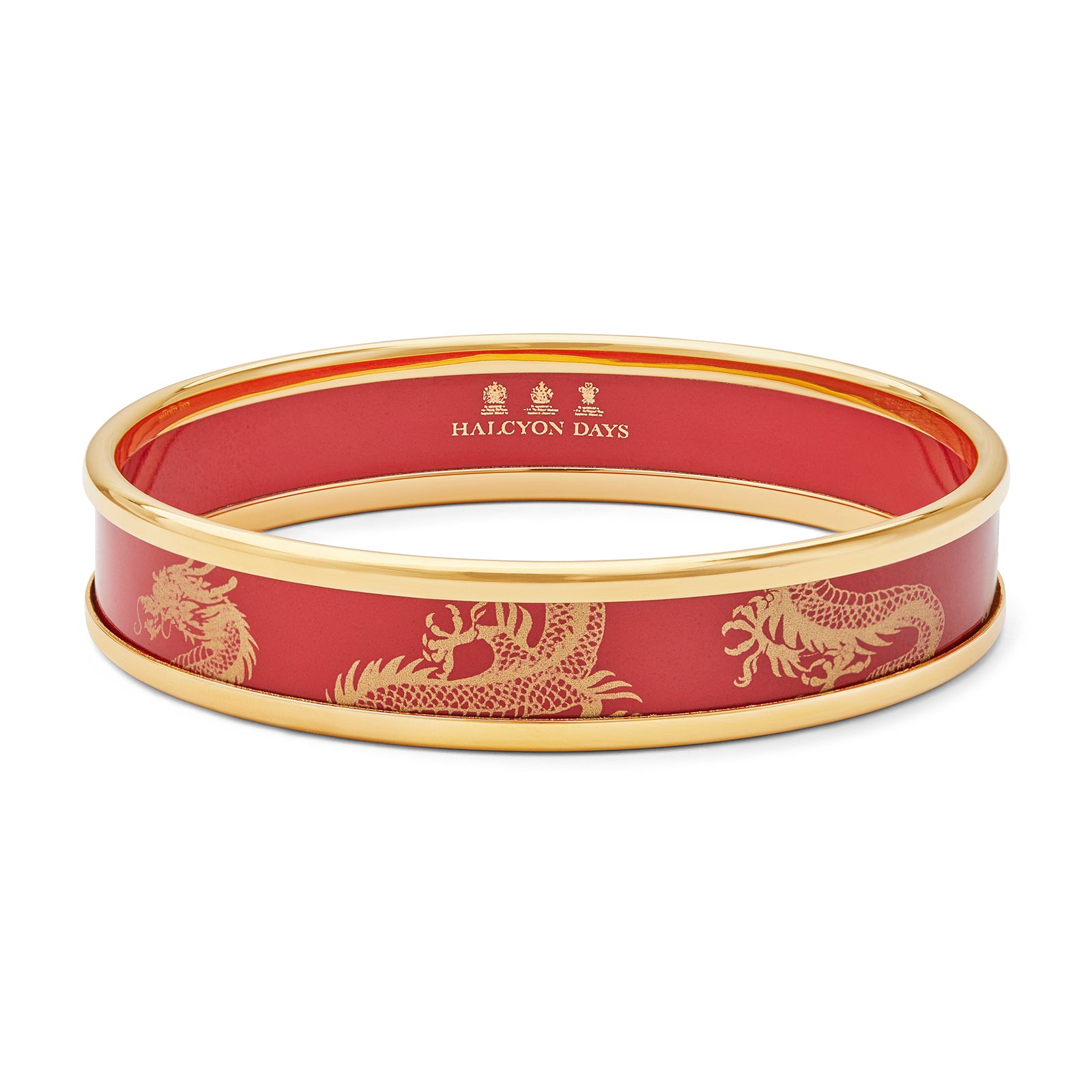 Year of the Dragon Red & Gold Enamel Bangle – HALCYON DAYS