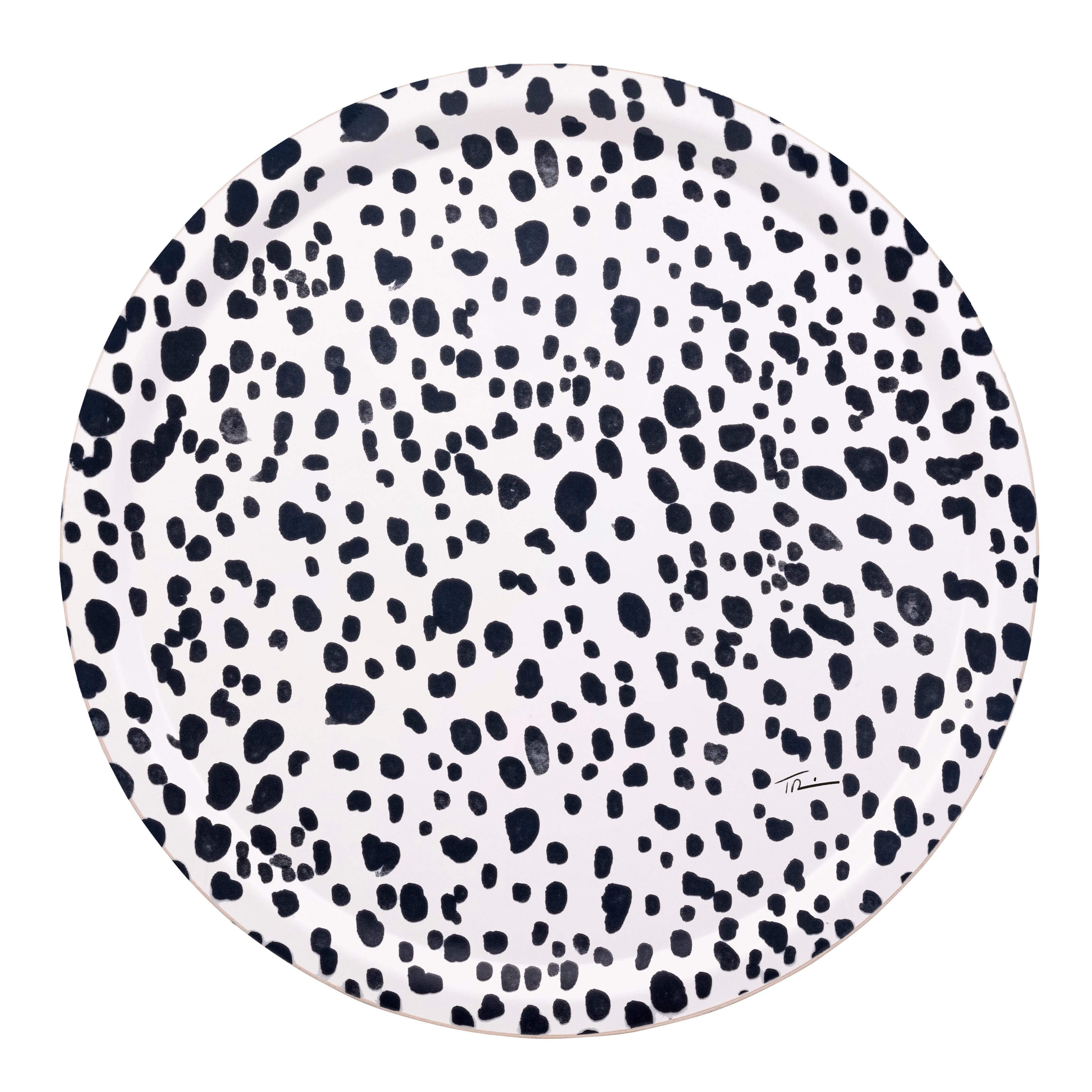 Tug Rice Ermine Print - Round Birchwood Tray – HALCYON DAYS
